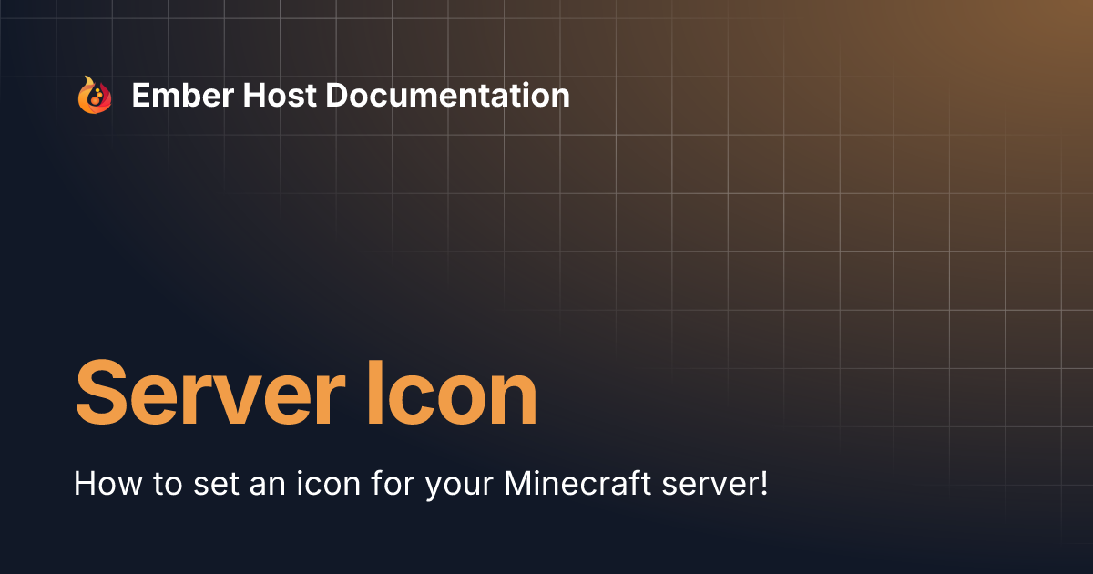 Server Icon | Ember Host Documentation