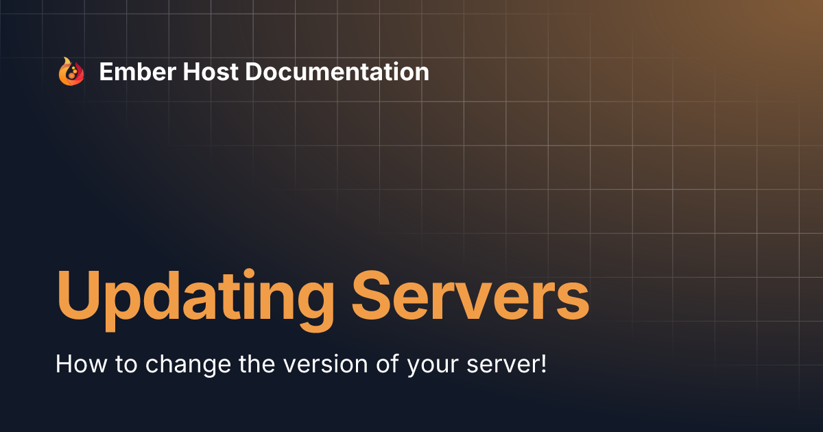 Updating Servers | Ember Host Documentation