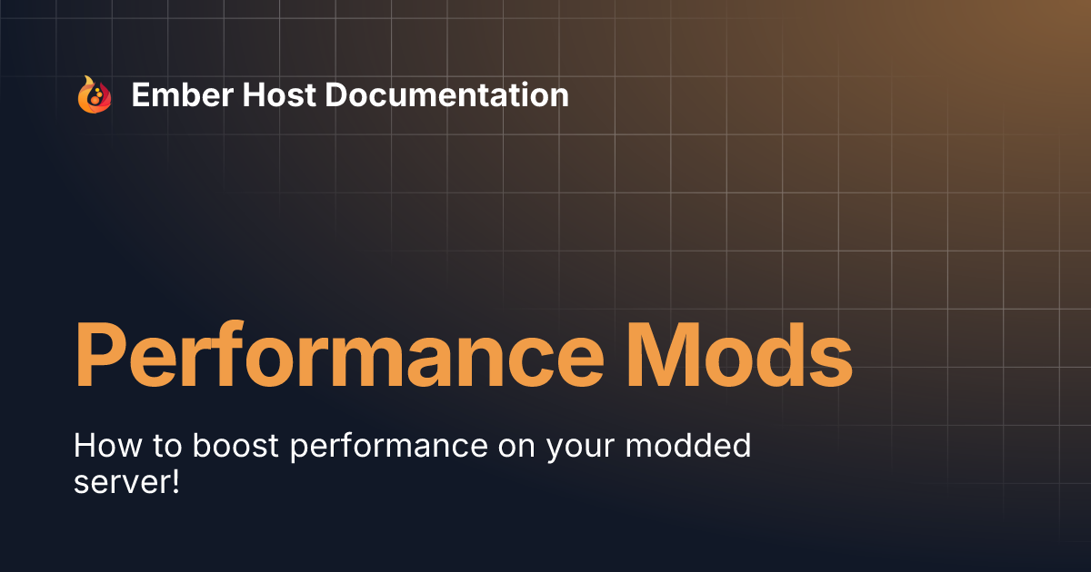 Performance Mods | Ember Host Documentation